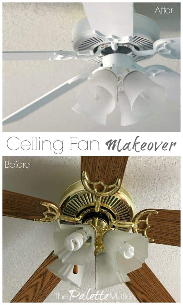Ceiling Fan Makeover - $100 Room Challenge - The Palette Muse