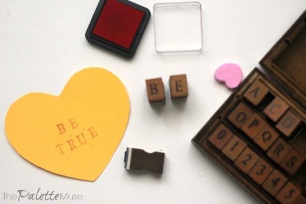 Easy Crafty Paper Conversation Hearts - The Palette Muse