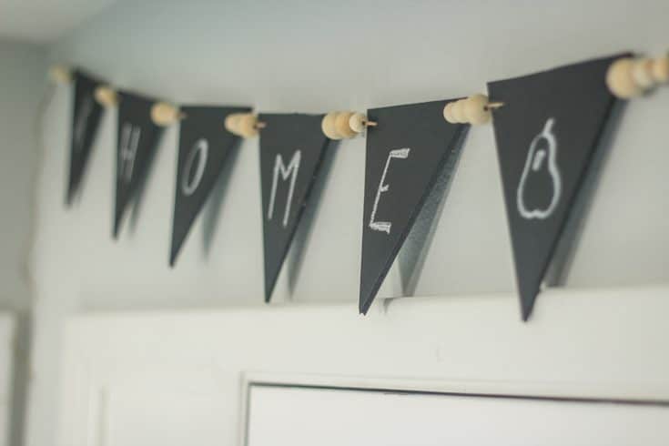 How to Make this Sweet Little Chalkboard Banner - The Palette Muse