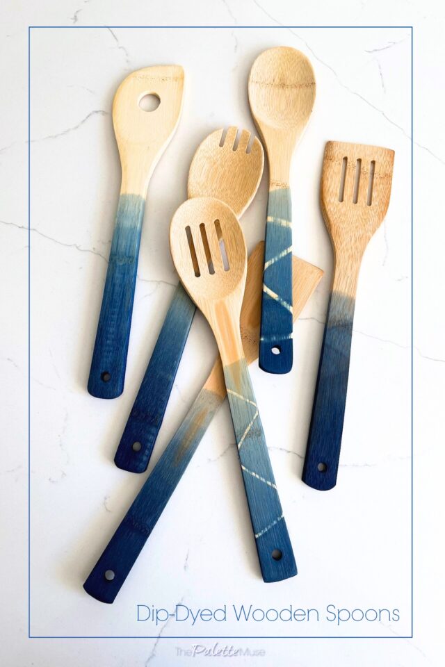 Easy Dip Dyed Wooden Spoons - The Palette Muse